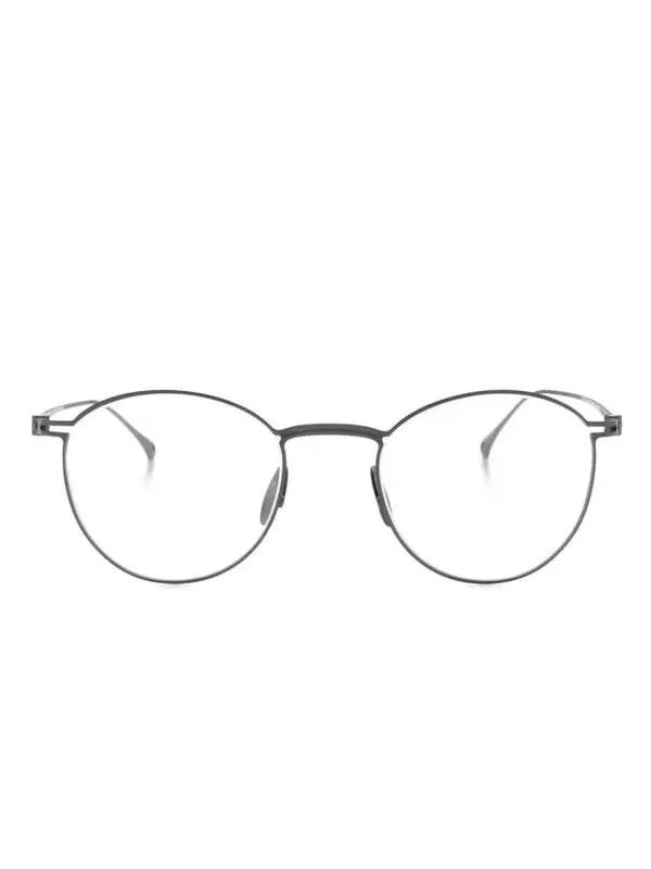 Giorgio Armani Panto Round-frame Glasses - Grey