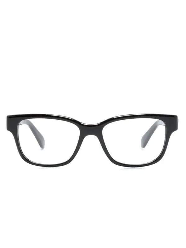 SWAROVSKI Crystal-embellished Square-frame Glasses - Black