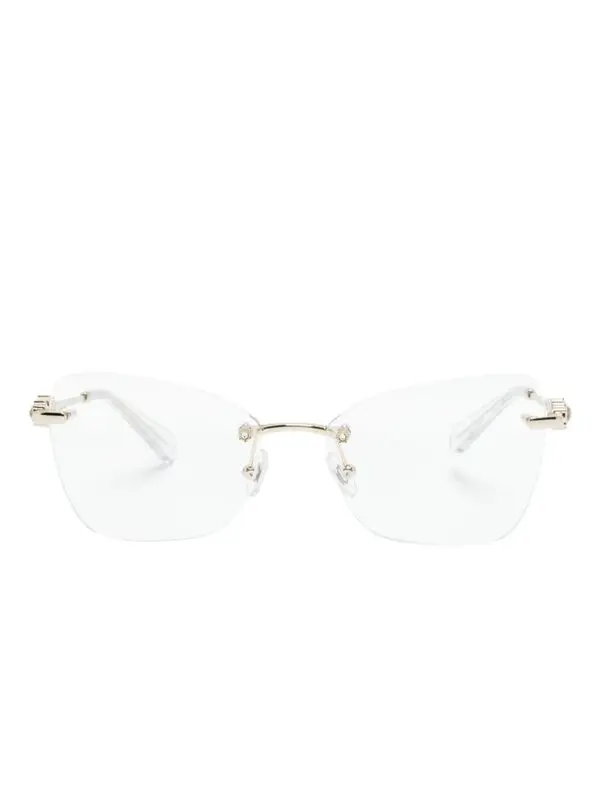 SWAROVSKI Rimless Cat-eye Glasses - Gold