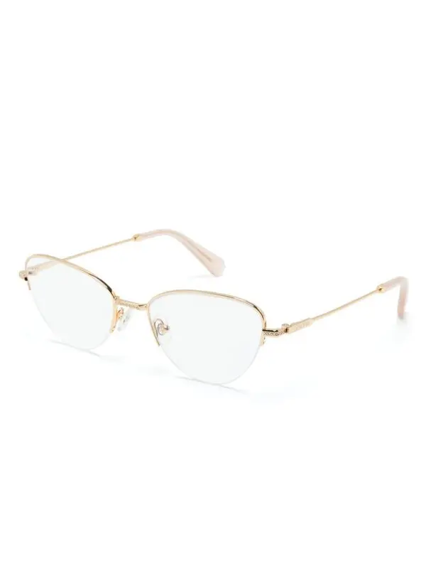 SWAROVSKI Crystal-embellished Half-rim Cat Eye Glasses