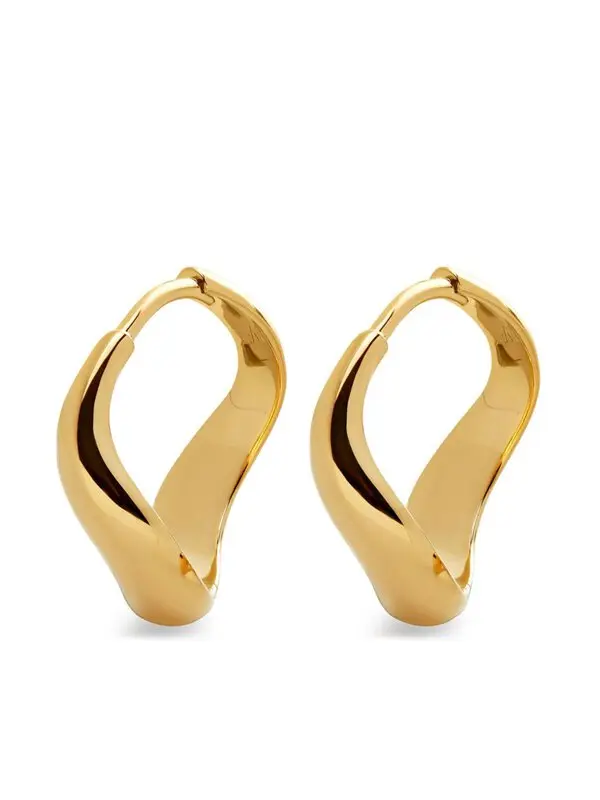 Monica Vinader Swirl Hoop Earrings - Gold