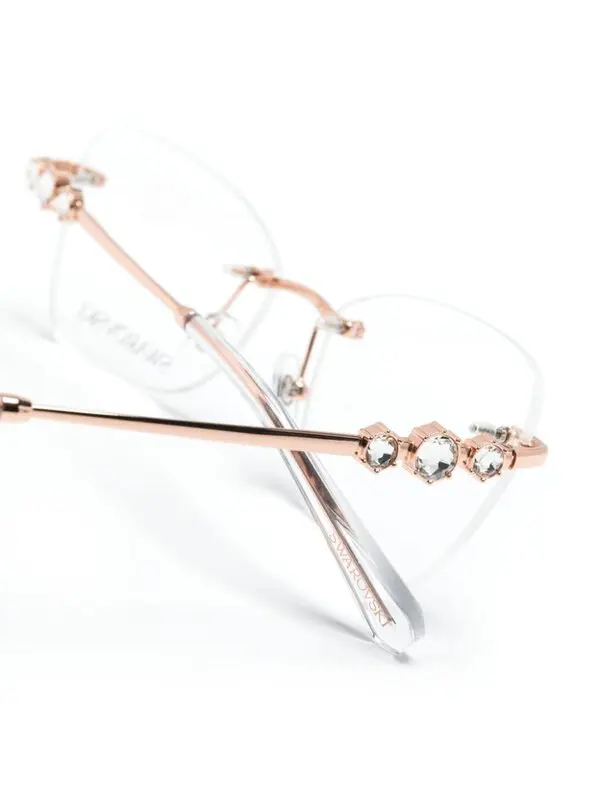 SWAROVSKI Crystal Embellished Rimless Eyeglasses