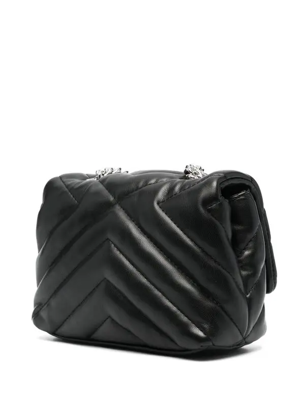 Armani Exchange Chevron-quilted Mini Bag - Black