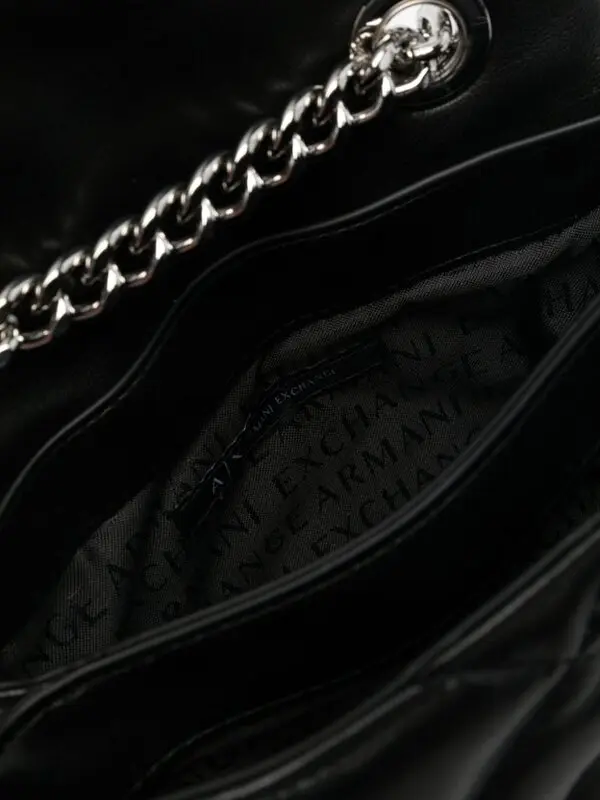 Armani Exchange Chevron-quilted Mini Bag - Black