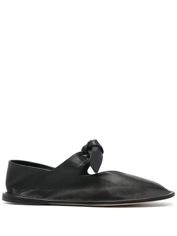 Hereu Llasada Leather Ballerinas - Black