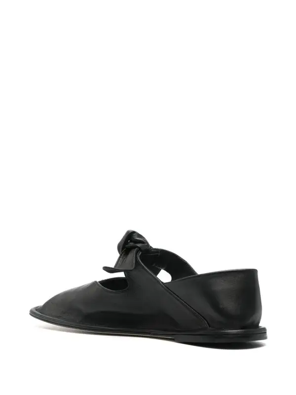 Hereu Llasada Leather Ballerinas - Black