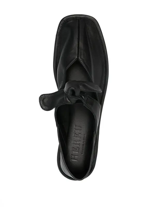 Hereu Llasada Leather Ballerinas - Black