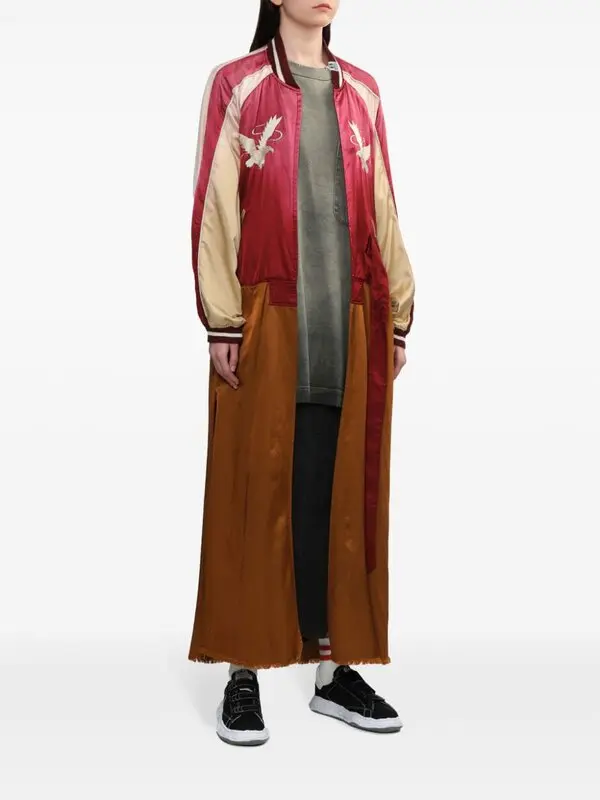 Mihara Yasuhiro Draped Denim Maxi Skirt