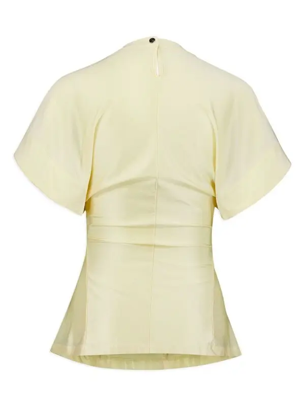 Rabanne Draped-detail Round-neck Blouse