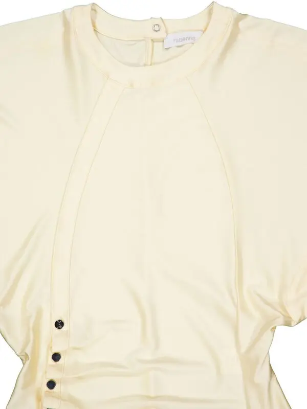 Rabanne Draped-detail Round-neck Blouse