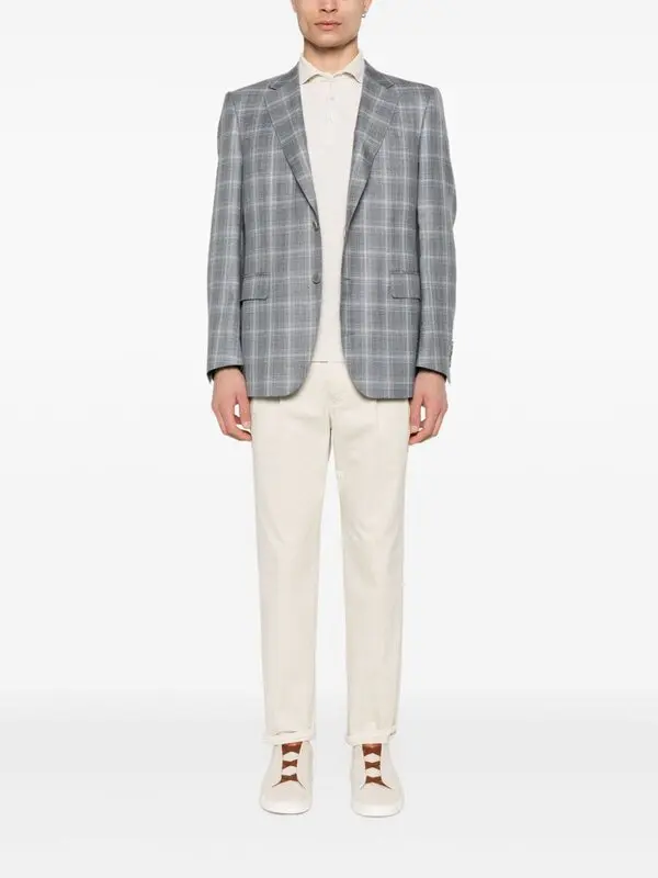 Canali Tartan-pattern Blazer