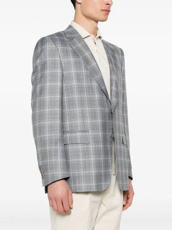Canali Tartan-pattern Blazer