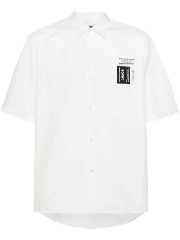 UNDERCOVERISM Logo-patch Cotton Shirt - White
