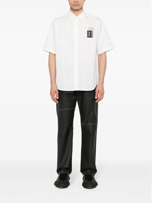 Undercover Logo-patch Cotton Shirt - White