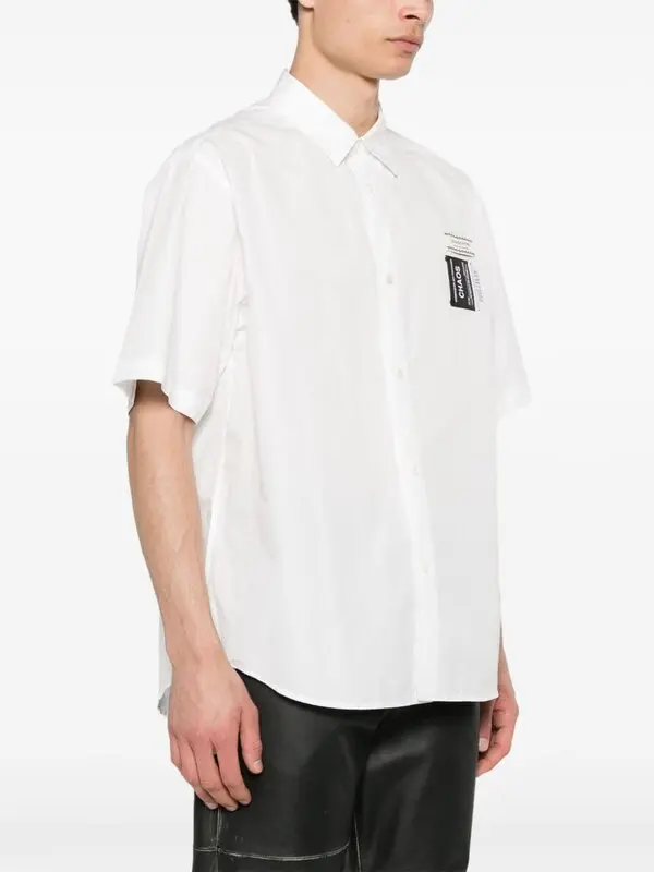 Undercover Logo-patch Cotton Shirt - White