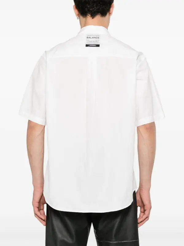 Undercover Logo-patch Cotton Shirt - White