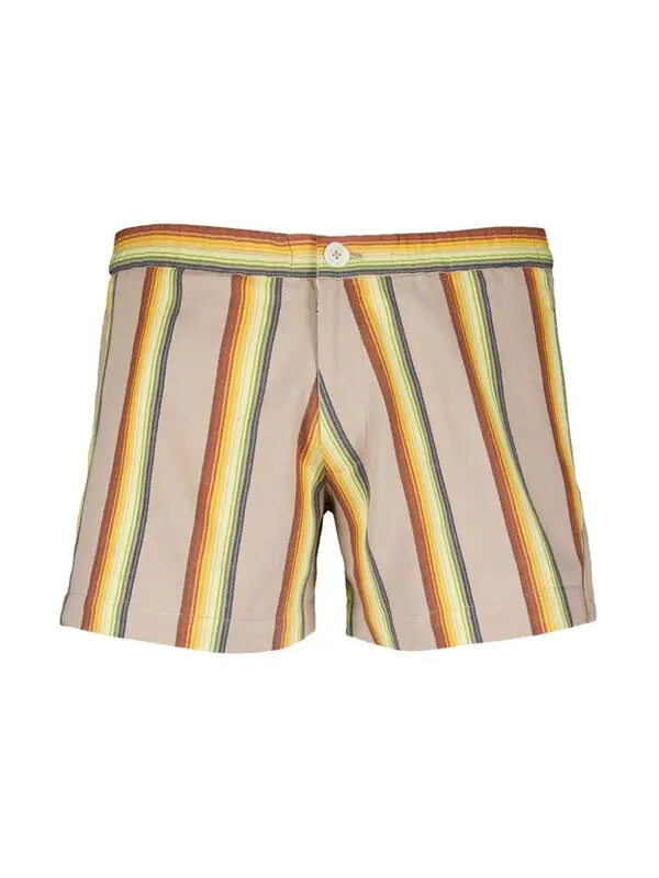 MARRAKSHI LIFE Striped Cotton Shorts - Neutrals
