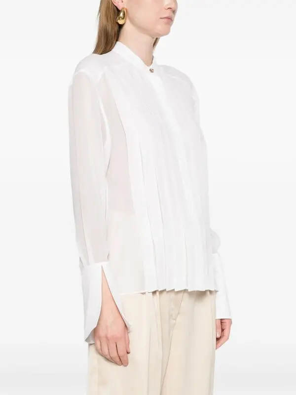 GENNY Pleated Silk Shirt