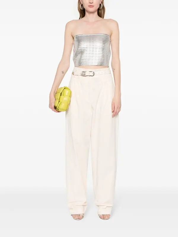 GENNY Laminated Cropped Top