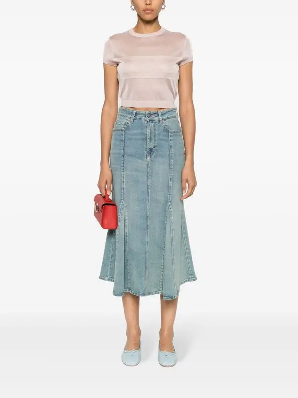 CHIARA FERRAGNI Eyelike-motif Metallic Cropped Jumper