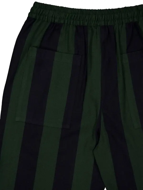MARRAKSHI LIFE Striped Cotton Trousers - Black
