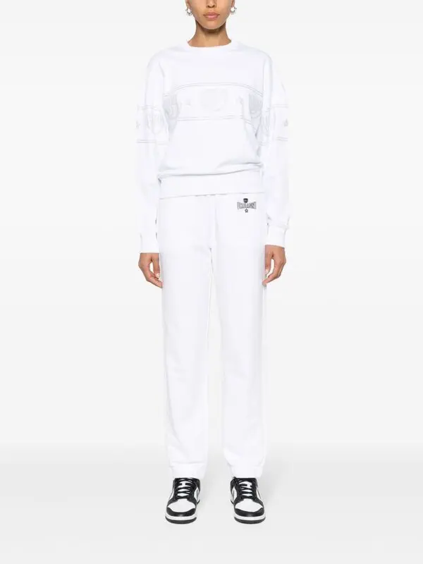 CHIARA FERRAGNI Logo-embroidered Track Pants - White