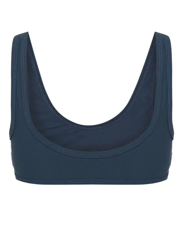 JIL SANDER Logo-print Bikini Top - Blue