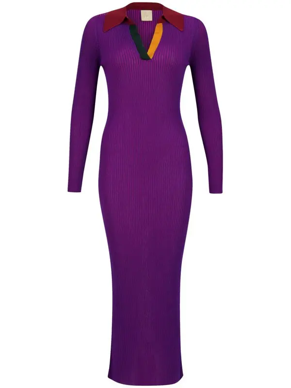 PAULA Long-sleeve Knitted Maxi Dress
