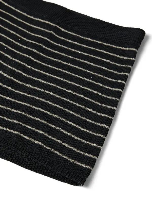 Brunello Cucinelli Striped Sequin-embellished Shorts