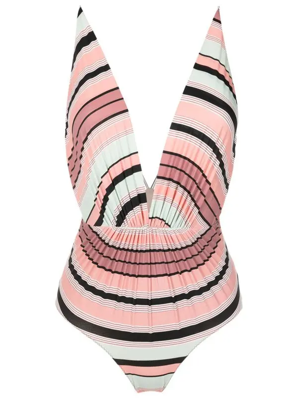 CLUBE BOSSA Clavert Plunging Swimsuit - Multicolour