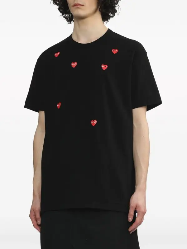 Play Comme Des Garcon Scattered Hearts T-shirt - Black