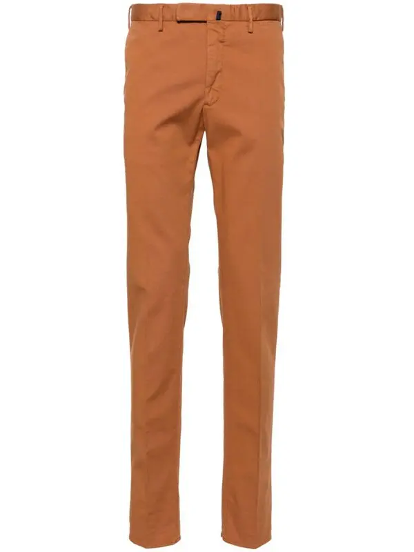 Incotex Mid-rise Tapered Chinos - Brown