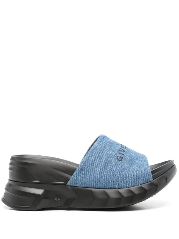 Givenchy Marshmallow Denim Platform Sandals