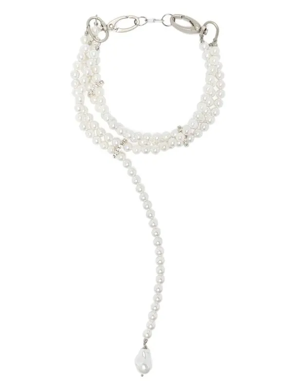 ATU BODY COUTURE Bead-chain Choker - White