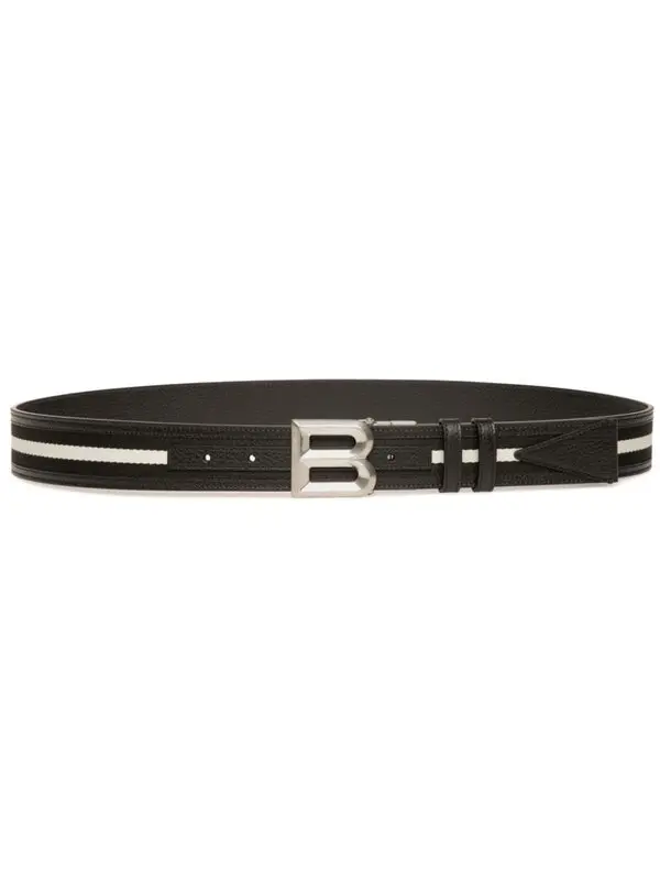 Bally B Bold Leather Belt - Black