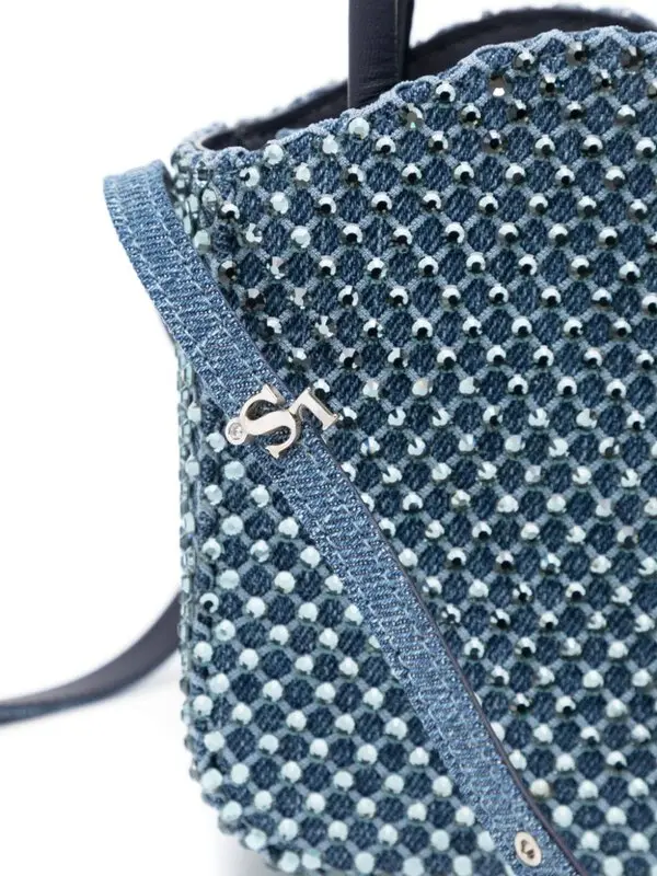 LE SILLA Gilda Rhinestone-embellished Mini Bag - Blue