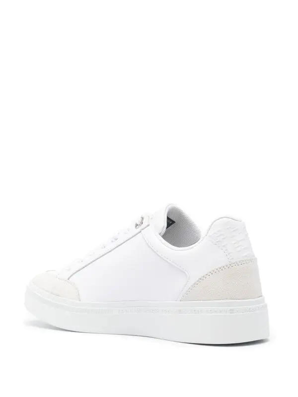Tommy Hilfiger Embossed Logo Leather Sneakers