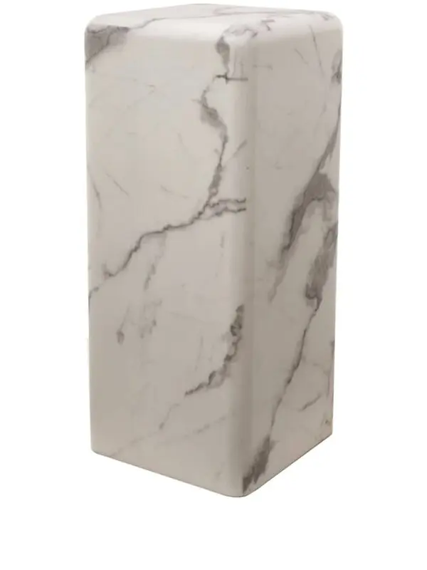 POLSPOTTEN Marble Look Pillar - White