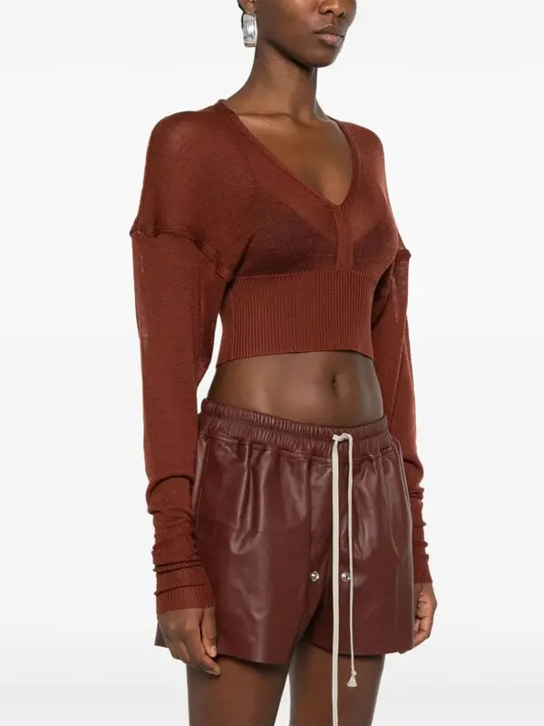 Rick Owens Fine-knit Cropped Jumper