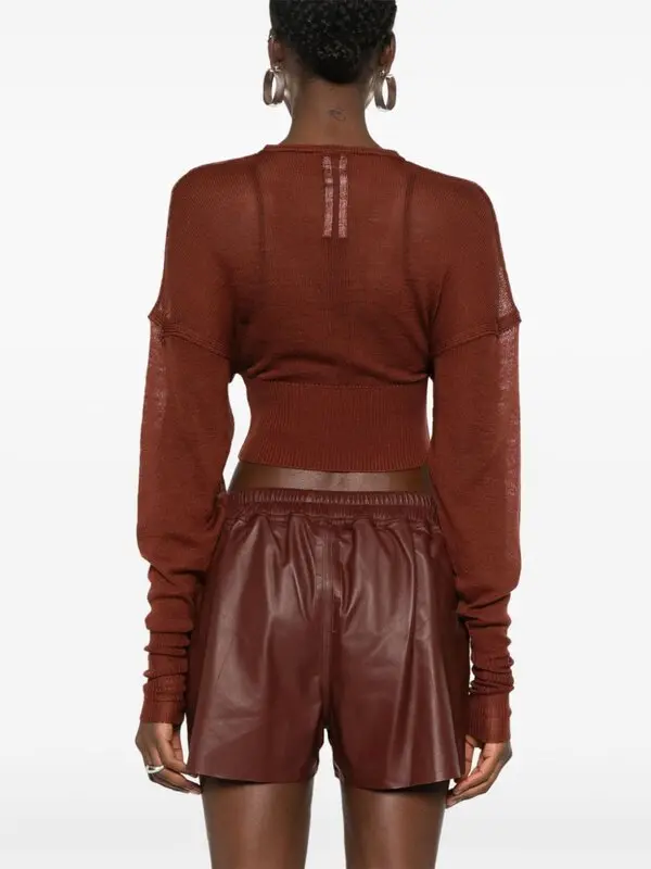 Rick Owens Fine-knit Cropped Jumper