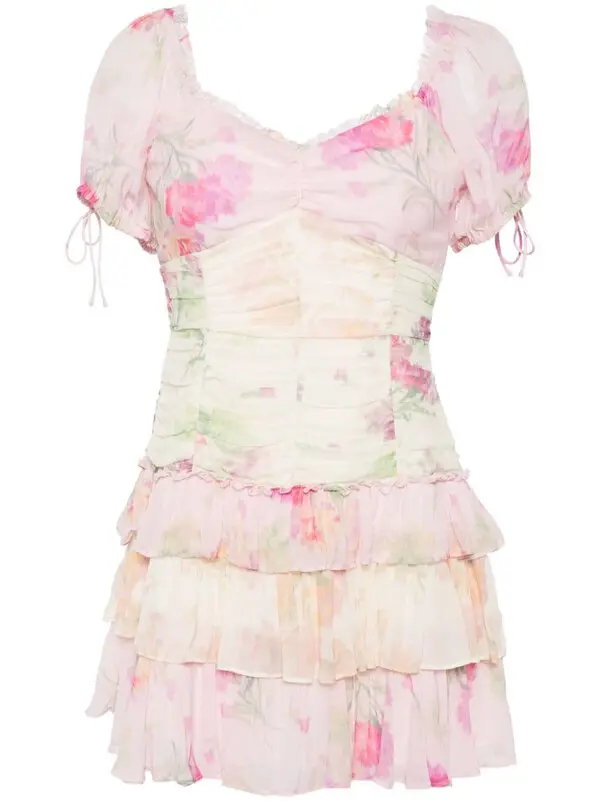 LoveShackFancy Floral-print Minidress