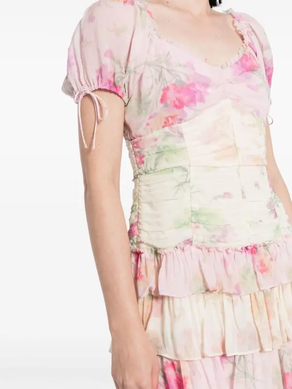 LoveShackFancy Floral-print Minidress