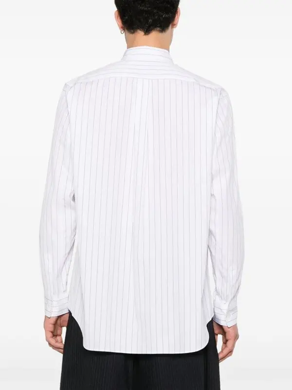 Comme Des Garçons Striped Cotton Shirt - Neutrals