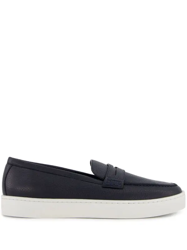Manolo Blahnik Ellis Leather Loafers - Blue