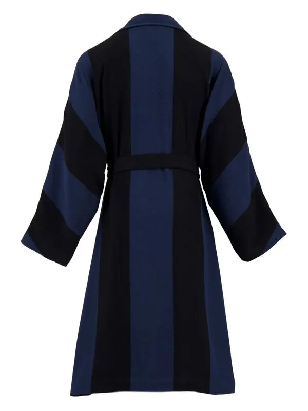 MARRAKSHI LIFE Striped Cotton Coat - Black