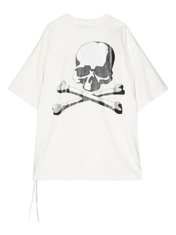 MASTERMIND WORLD Glitter Skull Cotton T-shirt - White