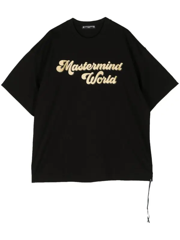 MASTERMIND WORLD Glitter Skull Cotton T-shirt - Black