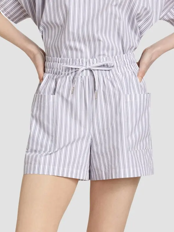 STELLAE DUX Soft Striped Cotton Shorts