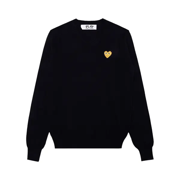 Play Comme Des Garcon Gold Heart Sweater - Blue