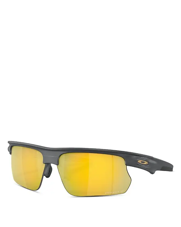 Oakley Bisphaera Rectangular Sunglasses - Black/yellow Polarized Solid